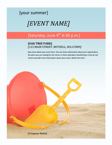 Beach Party Poster Template Word Templates Beach Party Poster Template Word Templates