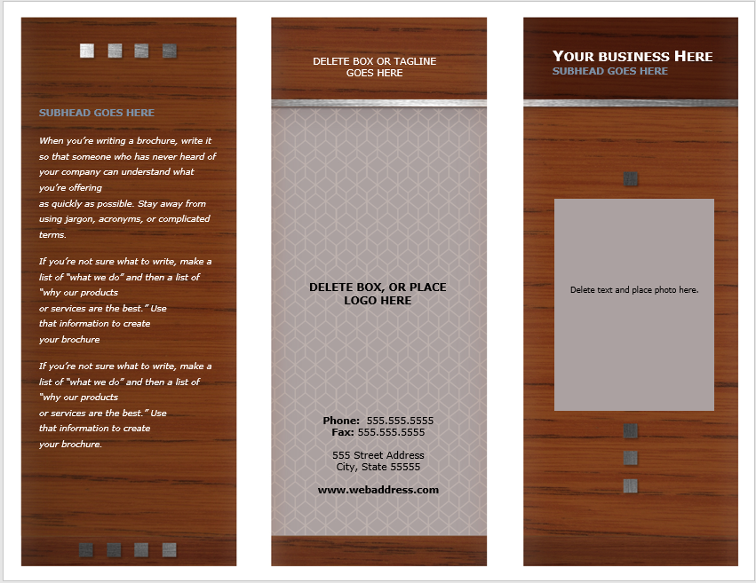 12 Free Tri Fold Brochure Templates In MS Word Format