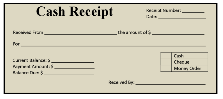 12 Free Cash Receipt Templates in MS Word Templates
