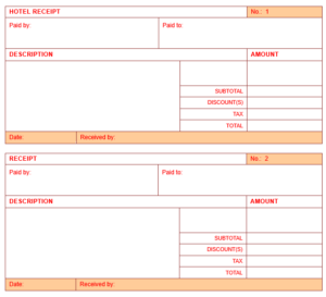 5 Free Hotel Receipt Templates in MS Word Templates