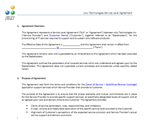 21 Free SLA - Service Level Agreement Templates - Word Templates