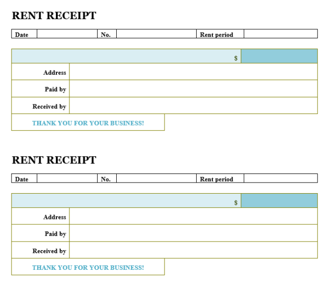 7 Free Rent Receipt Templates in MS Word Templates