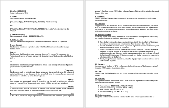 20 free Consumer Loan Agreement Templates in MS Word Templates