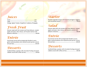 Breakfast Menu Template 2 - Word Templates