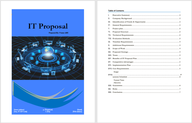 IT Proposal Template - Word Templates