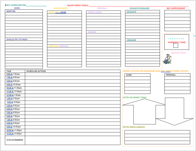16 Free Daily Task Planner Templates in MS Word Format
