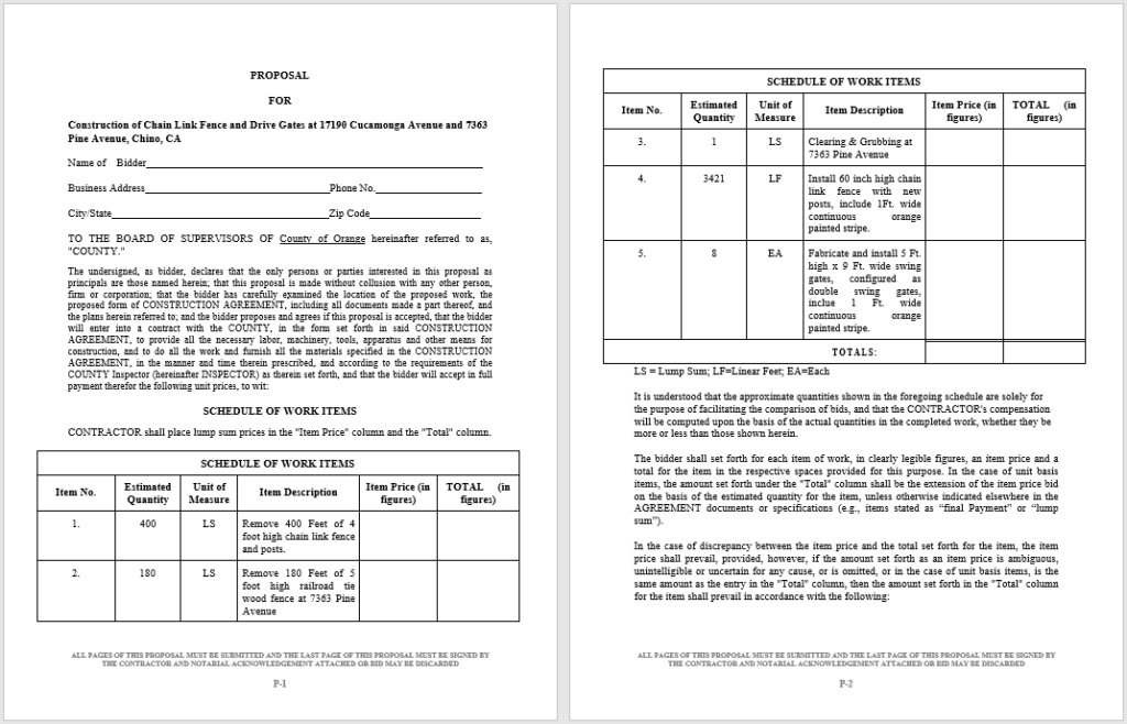 14 Free Construction Proposal Templates in MS Word Templates