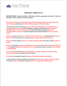 Obituary Notice Templates - 7 Free Format & Samples