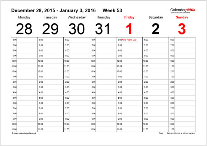 Weekly Schedule Templates - 14 Free Printable Templates
