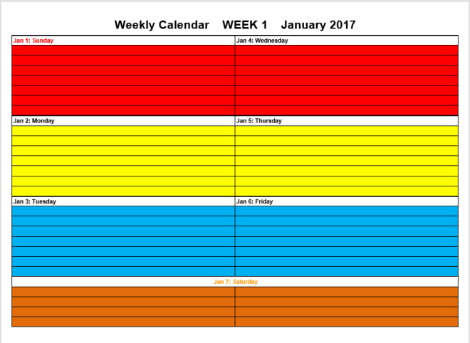 Weekly Schedule Templates - 14 Free Printable Templates