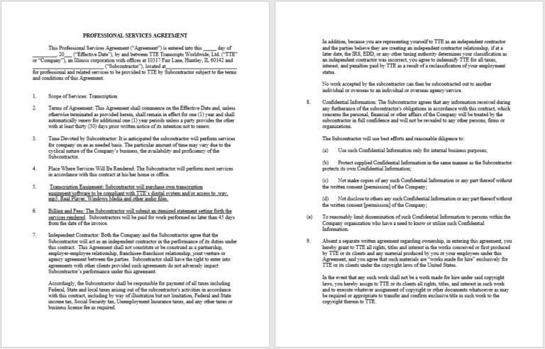 21 Free Consultant Agreement Templates & Samples in MS Word