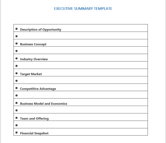 29 Free Executive Summary Templates in MS Word Format