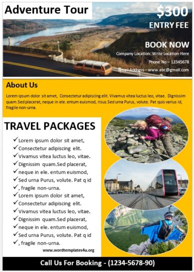Adventure Tour Poster Templates - Word Templates