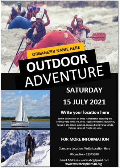 Adventure Tour Poster Templates - Word Templates