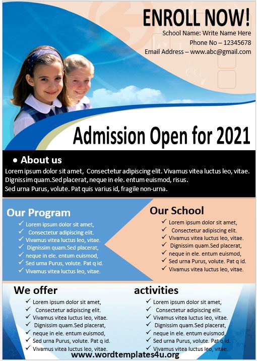 Educational Brochure Templates Word Templates