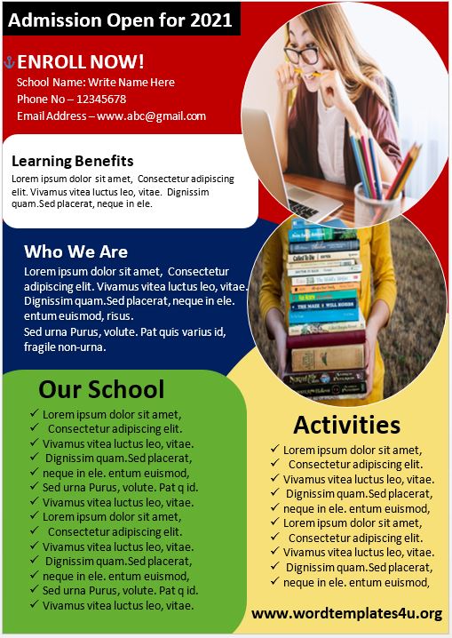 Educational Brochure Templates Word Templates
