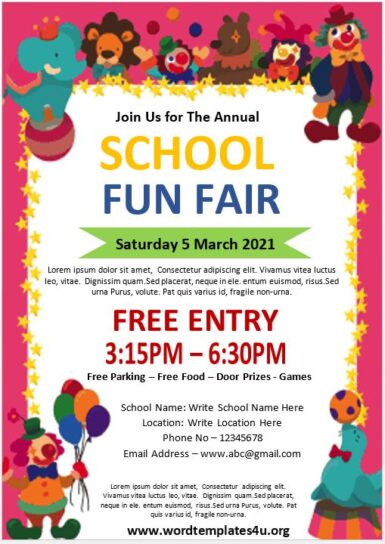 Fun Fair Poster Templates - Word Templates