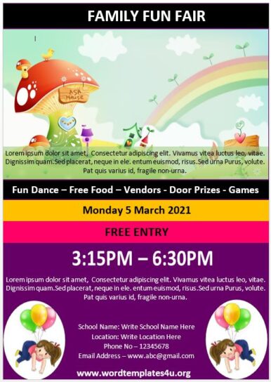 Fun Fair Poster Templates - Word Templates