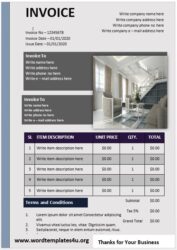 Interior Design Invoice Templates - Word Templates