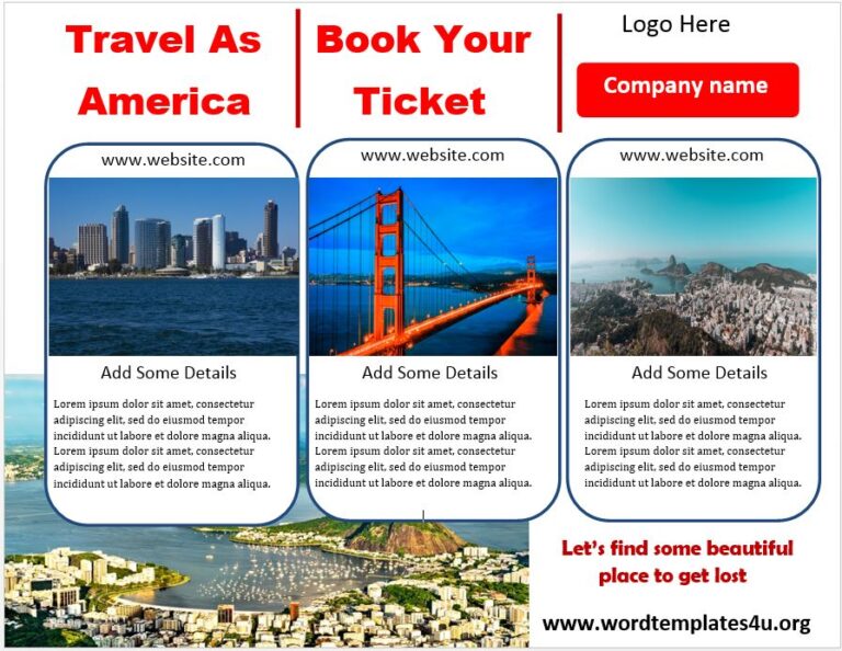 Tourist Brochure Templates - Word Templates