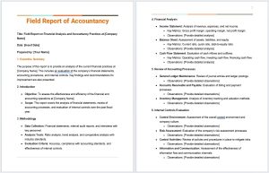 Field Report Templates - Word Templates