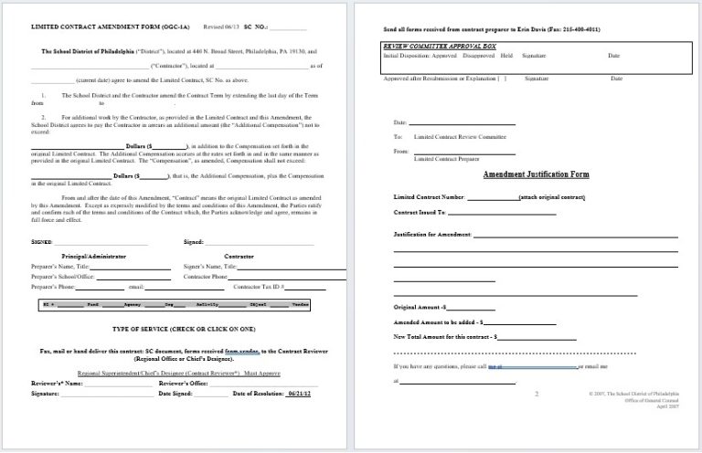 work schedule change agreement - Word Templates